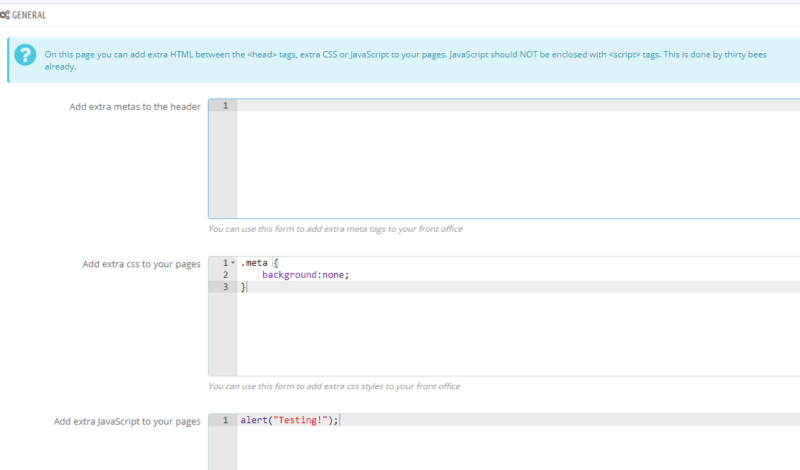 Using the thirty bees HTML block to add content to your site